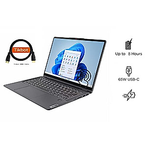 2022 Lenovo IdeaPad 5 Pro Laptop, 14" 2K (2240 x 1400) IPS 100% sRGB 16:10 Touch Display, AMD Ryzen 5 5600U,16GB RAM, 512GB PCIe SSD, Two Type-C Port, Webcam, Backlit KB, Win 11