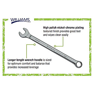 Williams 1216SC Super Combo Combination Wrench, 1/2-Inch