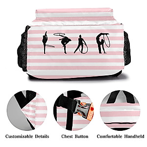 Deven Art Gymnastic Woman Personalized Kids Backpack for Boy/Girl Teen Primary School Daypack Travel Bag Bookbag