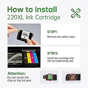LEMERO Remanufactured Ink Cartridge Replacement for Epson 220XL 220 XL for Workforce WF-2750 WF-2760 WF-2650 WF-2630 XP-420 XP-320 Printer (2 Black, 2 Cyan, 2 Magenta, 2 Yellow, 8 Pack)
