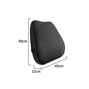 SPICLY Lumbar Pillow PU Leather Car Neck Pillow Car Seat Head Support Car Lumbar Pillow Relief Driving Car Lumbar Pad (Color : Brown)
