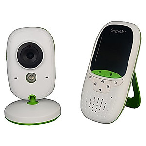 SereneLife Video Baby Monitor Dual System w/ Temperature Thermometer Sleep Camera, Dedicated 2” Digital Color Screen Rechargeable Battery, Audio Speaker and Portable Mobile Clip - SLBCAM10,White