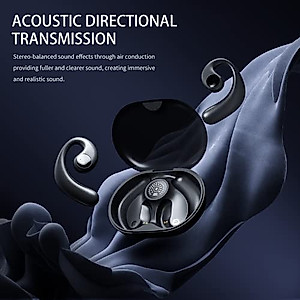 GPED Open Ear Headphone Wireless Air Bone Conduction Earbuds with Microphones, Bluetooth 5.3 Earbuds LED Power Display HiFi Stereo Sound Headphones for Sport, Workouts, Running