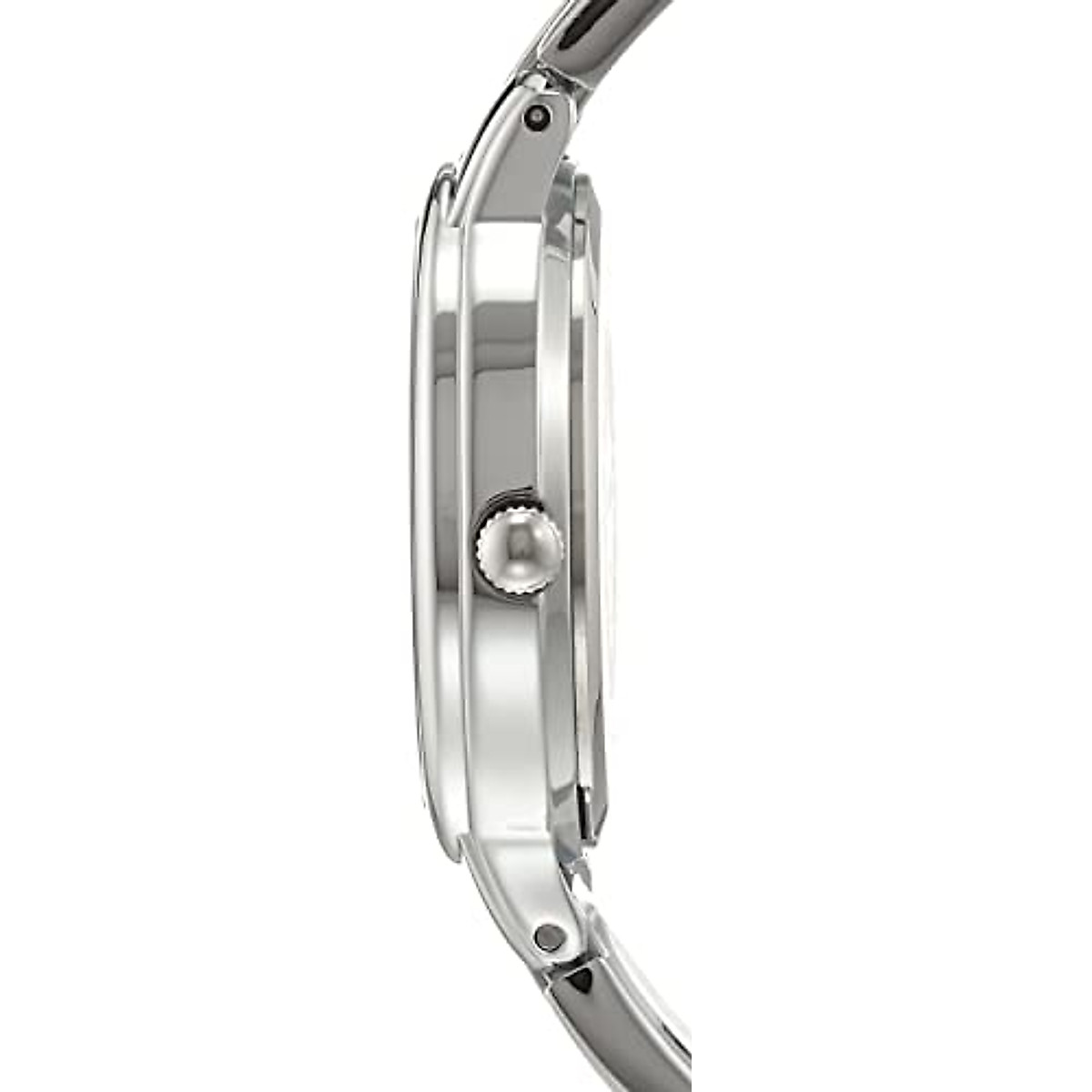 Anne Klein Women's Japanese Quartz Dress Watch with Metal Strap, Silver, 14 (Model: AK/2627BKSV)
