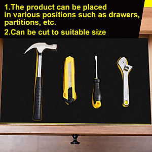 Fabbay 3 Sets Tool Box Foam Organizers, Tool Box Adjustable Shadow Foam, Non Slip Toolbox Liner and Drawer Liner (10.6 x 18 Inch)