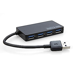 Lysee HDMI Cables - ABGN -USB 3.0 Hub 4 Port High Speed Slim Compact Expansion Splitter - (Color: Black, Length: Other)