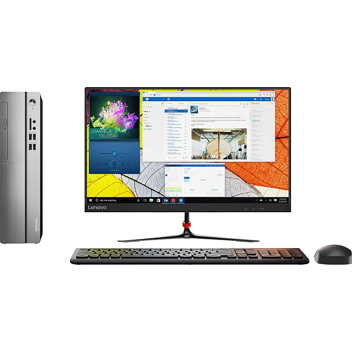 Lenovo IdeaCentre 310S-08ASR 90G90068US Desktop Computer - AMD A-Series A9-9425 3.10 GHz - 4 GB RAM DDR4 SDRAM - 1 TB HDD - Small Form Factor - Windows 10 Home 64-bit - DVD-Writer (Renewed)