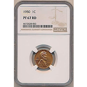 1950 See Pic Lincoln Cent Penny PF67 Red NGC