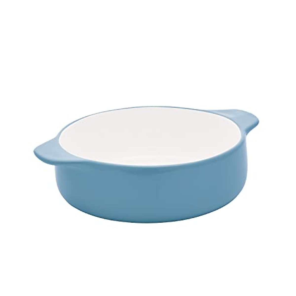 Kitchenaid Vitrified Stoneware Round Casserole Baker, 2.25-Quart, Blue Velvet