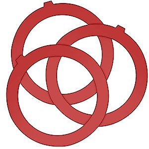 3pcs Canister Flush Valve Seal for Kohler, Silicone Flush Valve Seal Kit Leak-Proof Toilet Tank Gasket Replacement Compatible with Kohler K-GP1059291 (Red)