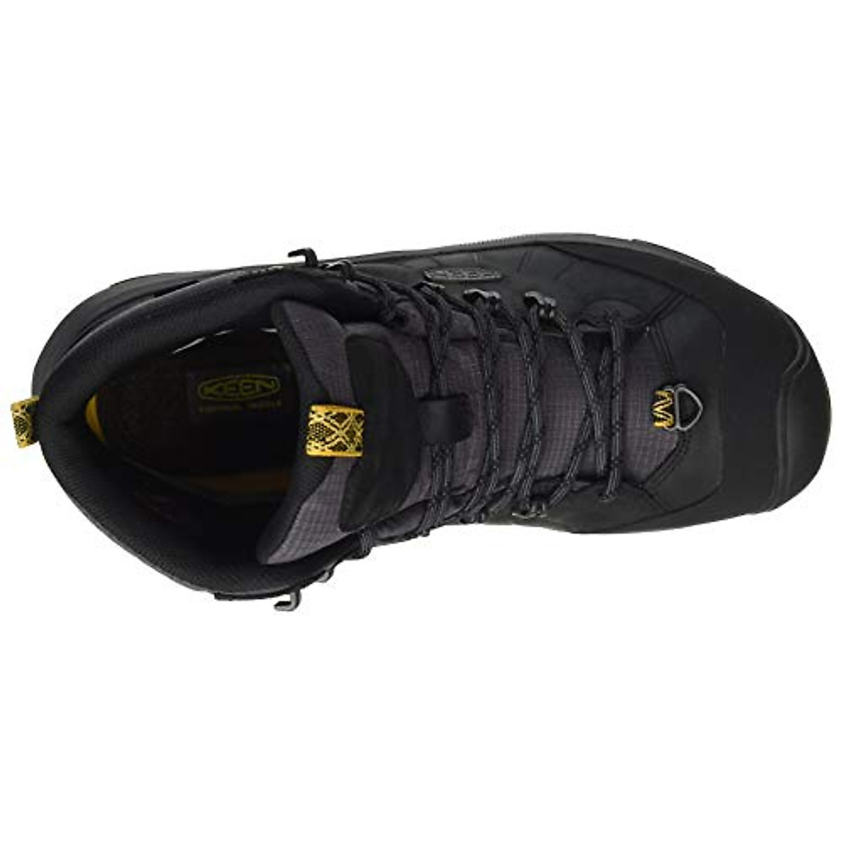 KEEN Men's Revel 4 Mid Height Polar Insulated Waterproof Snow Boots, Black/Magnet, 10