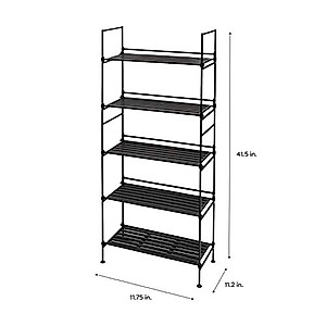 Neu Home Espresso 5 Tier Wide Free Standing Shelf