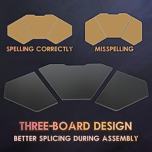 CubiCubi Battleship Gaming Desk 63 inch Gamer Workstation, Home Computer Carbon Fiber Surface Gaming Desk PC Table with Cable Tray and Headphone Hook