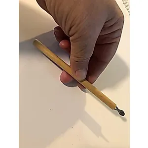 Lottery Card Scratching Tool. Wood Handle (Clear Finish) and a Metal tip.