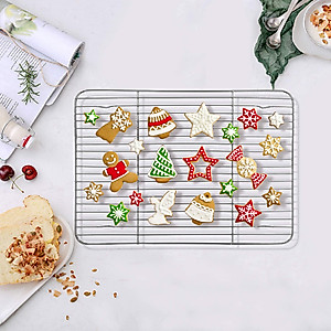 TeamFar Baking Tray and Rack Set, Stainless Steel Baking Pan Cookie Sheet with Cooling Rack, 12.5 x 10 x 1 inch, Non Toxic & Healthy, Easy Clean & Dishwasher Safe