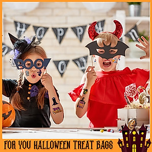 704 Pieces Halloween Temporary Tattoos for Kids, Children Fake Tattoos Stickers Party Supplies, Pumpkin Lantern Ghost Vampire Tattoo Body Sticker Halloween Party Themed Accessory Decorations