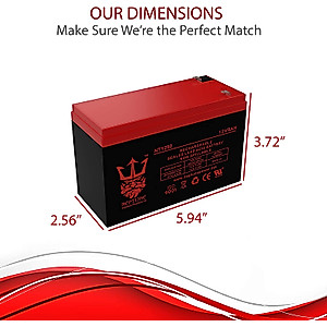 Neptune Brand NT1280 12v 8ah Replacement SLA Battery for Power Patrol Backup Battery SLA1075