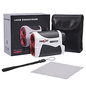 Target Golf Laser Rangefinder - Scope 5-1600 Yards, Multifunction 6X Slope Angle, Distance, Height Measurer Adjustable Focus Range Finder with Carrying Case