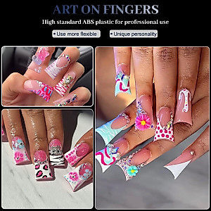 Moxluck Full Cover Duck Nail Tips,Clear Curved False Nail Tips 120Pcs Duck Acrylic Nails, Wide Short French Fake Nails For Extensions Home DIY Nail Tips Art 12 Sizes