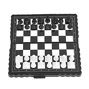 sjlerst Chess, Portable Chessboard Chess Board Game Magnetic Chess Set, for Party Family Activities