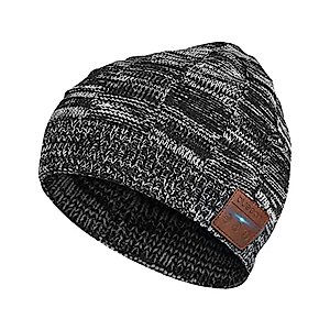 blueear Bluetooth Beanie Hat Bluetooh 5.2 Headphone Wireless Winter Knit Hats with Stereo Speaker and MIC,Gifts for Birthday,Christmas,Thanksgiving Day