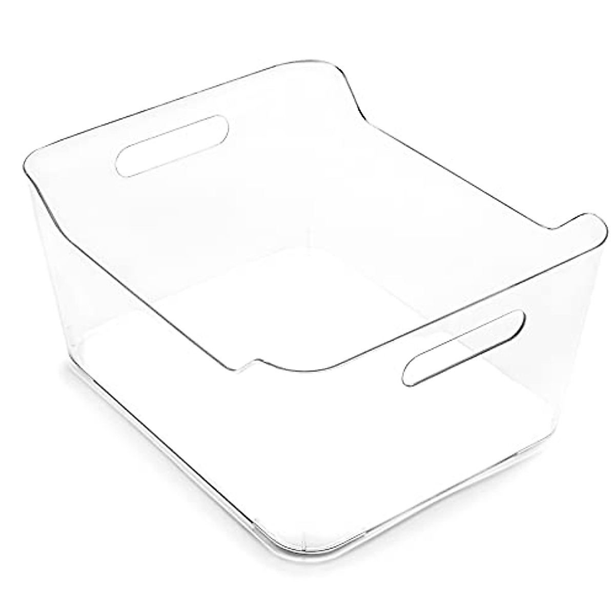 BINO | Plastic Storage Bins, X-Large - 12 Pack | THE SOHO COLLECTION | Multi-Use Organizer Bins | Built-in Handles | BPA-Free | Pantry Organization | Home Organization | Fridge Organizer | Freezer Org