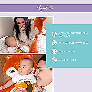 Little Grape Land Baby Play Mat for Floor, Tummy Time Mat & Fox Nursery Rug, Baby Floor Piano Play Mat Gym Activity Plush Padded Play Mat Infant, Foldable & Machine Washable