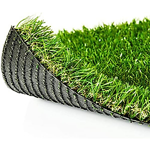 ZGR Premium Artificial Grass 3' x 4' Outdoor Rug, 1.38" Realistic Thick Turf for Garden, Yard, Fake Lawn, Dogs Synthetic Grass Mat, Non-Toxic, Rubber Backed with Drainage Holes, Customized Sizes