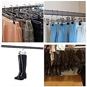 10 pcs Adjustable Seddex Shoe Rack Pet Baby Pants Folder Multi Functional Portable Travel Laundry hat Heavy Duty Laundry Hooks Socks Holder Double Clip Boot Hanger