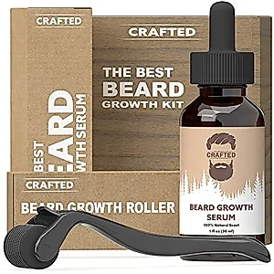 Beard Growth Kit - Hair Growth & Hair Serum - Beard Growth Oil and Beard Roller - Hair Growth for men - Stimulate Beard Growth with our Beard Serum and Growth Roller
