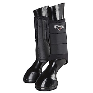 LeMieux Grafter Brushing Horse Boots - Protective Gear and Training Equipment - Equine Boots, Wraps & Accessories (Black - XLarge)
