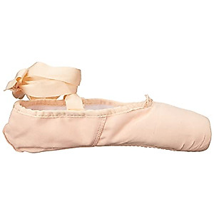 Women's Ballet Pointe Shoes Canvas Professional Dance Shoes for Girls with Toe Pad Beige 10 M Women