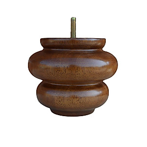 BingLTD - 4" Walnut Hardwood Turned Sofa Legs - Set of 4 (P124-163)