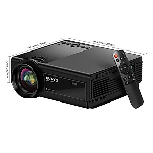 Mini Projector with WiFi and Bluetooth, 12000L Native 1080P Projector 4K Supported, Phone Projector for iPhone and Android, Home Projector with Built-in Speaker/HDMI/USB/PC/TV Stick/Switch Supported