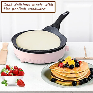 Crepe Spreader and Crepe Spatula Turner Set,Convenient Sizes to Fit Any Crepe Pan Maker - 100% Natural Wooden Crepe Spatula Set for Crepe Tools