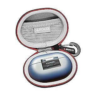 RLSOCO Hard Case for Huawei FreeBuds Pro 2 / FreeBuds Pro Wireless Active Noise Cancellation Earbuds Fits Accessories (Black)