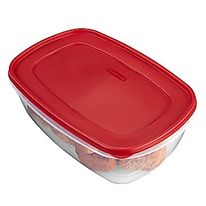 Rubbermaid Easy Find Lids Food Storage Container, 2.5 Gallon, Racer Red