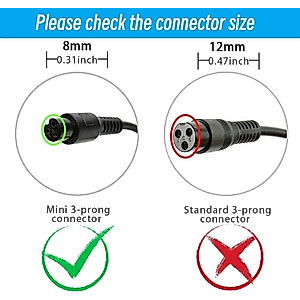 BXIZXD 42V Charger 3-Prong Inline Connector for 36V Pocket Mod/Dirt Quad/Sports Mod Electric Scooter Lithium Battery Power Supply, Battery Charger for Electric Scooter