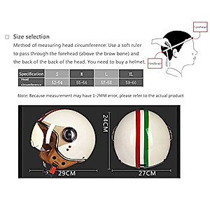 Retro Vespa Motorcycle Helmet ● with Cute Flower Pattern ● 3/4 Open-Face Woman Helmet ● DOT ECE Approved ● Men Street Lightweight Half Helmets ● Moped Cruiser Chopper Scooter Helmet