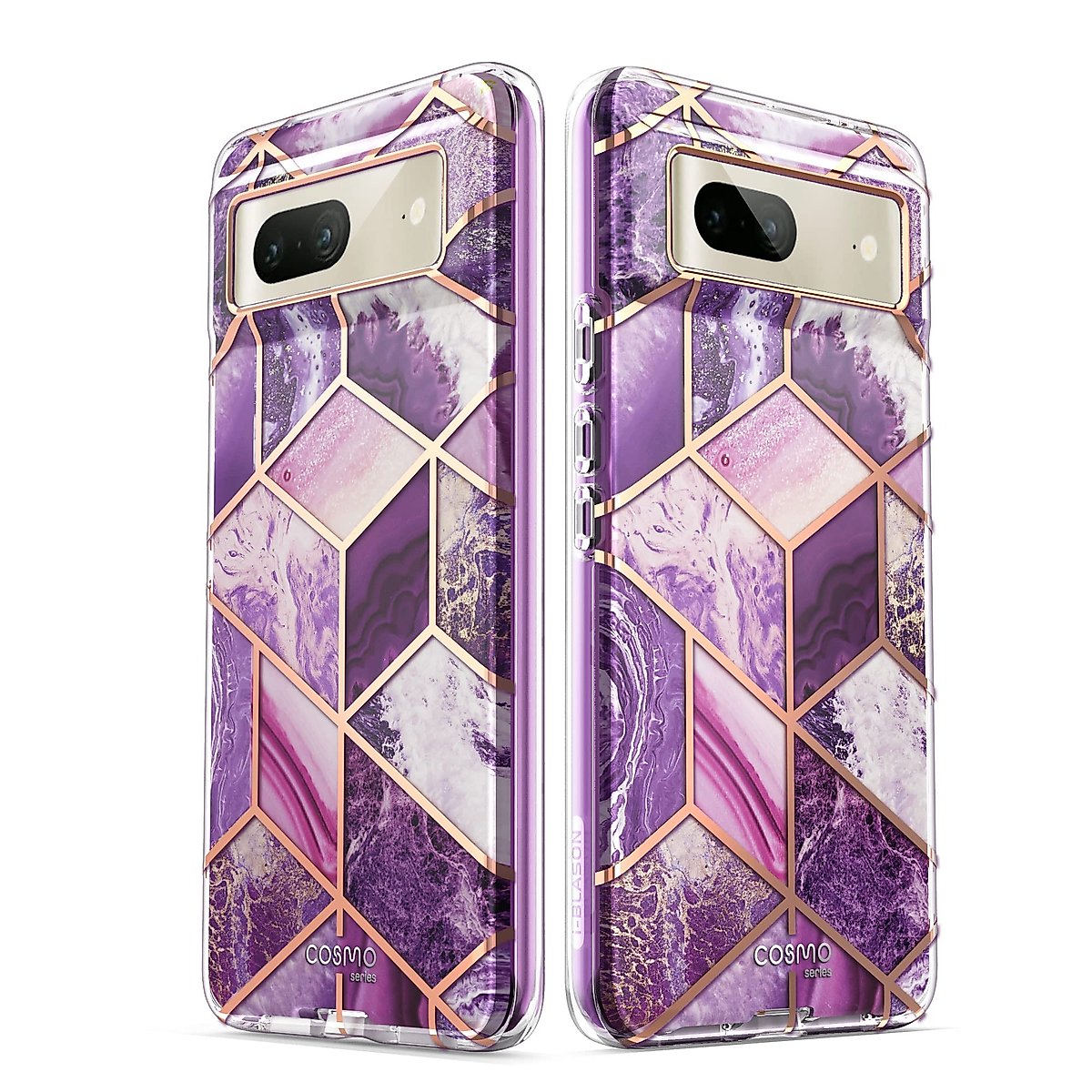 i-Blason Cosmo for Google Pixel 7 Case with Built-in Screen Protector [Support Wireless Charging] Slim Full-Body Stylish Shockproof Anti-Scratch Protective Phone Case for Pixel 7 (2022), Purple