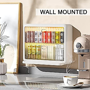 LELE LIFE K Cup Holder Organizer, 2 Tier Clear Acrylic Coffee Pod Holder Tea Bag Organizer, Space-Saving Slim Coffee Bar Organizer Coffee Station Organizer for Countertop or Wall