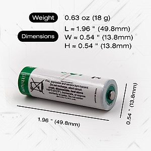 elxjar (10-Pack) 3.6V LS14500 ER14505 Battery, Water Electricity Meter PLC Facility Equipment Spare Generic Batteries