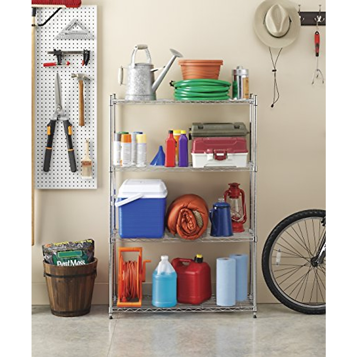 Whitmor Supreme 4 Tier Chrome Shelving 14 x 36 x 54 inches