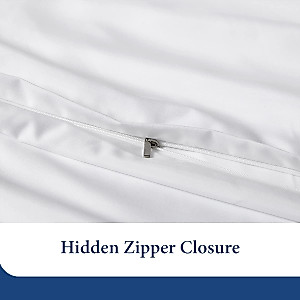 Cosy House Collection Luxury Duvet Cover Set 3-Piece - Blend of Rayon Derived from Bamboo - Ultra Soft Bedding - Zippered Comforter Protector, Includes 2 Pillow Shams (King/Cal King, Dark Teal)