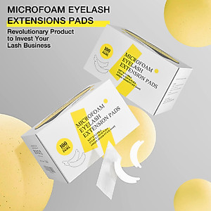 LASHVIEW 100 Pairs Eye Pads,Under Eye Pads for Eyelash Extension,Microfoam Eye Pads,Natural NO Hydrogel,Lash Extension Lint Free,Fit Most Eye Shape, Stick Well,Hypoallergenic,Waterproof