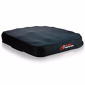 Air Seat Innovations Seat Cushion: Office Chair, Wheelchair, Car or Truck Driver Seat Pad - Lower Back, Coccyx and Sciatica Pain Relief, 18” x 16”