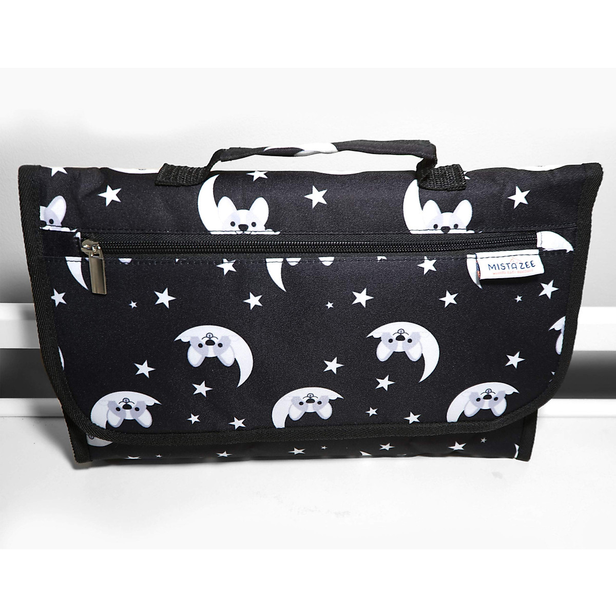 Mista Zee Baby Changing Pad with Diaper & Wipe Pockets - Car Diaper Changing Pad - Waterproof Easy to Clean & Foldable - Unisex Portable Changing Pad for Infant Girls & Boys