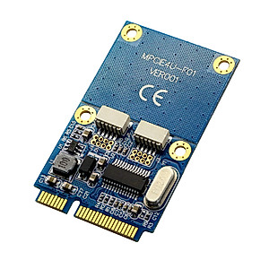 Mini PCI-E to Dual 5 Pin 2 Prots USB Adapter,Mini PCI Express to 5 Pin 2 Port Female USB2.0 Converter Card Expansion Card for USB Wireless Mouse Receiver,USB Bluetooth Adapter USB WiFi Adapter Etc.