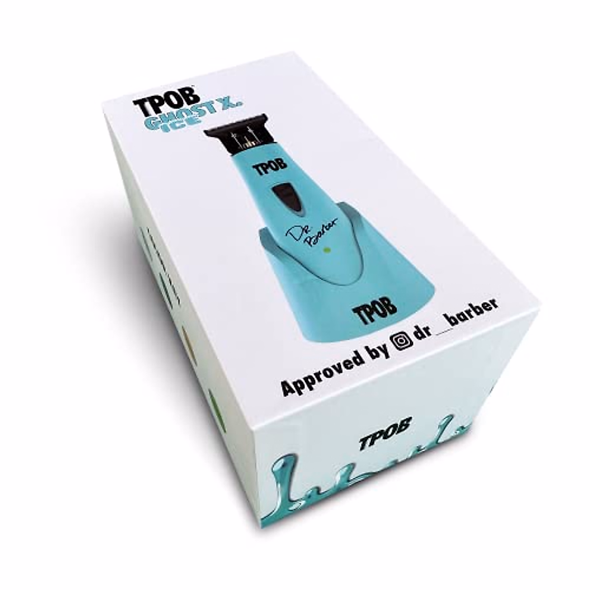 TPOB Ghost X Beard Trimmer Hair Clippers for Men, Professional Hair Trimmer Zero Gapped T-Blade Trimmer Cordless Rechargeable Edgers Clippers Electric Beard Trimmer Shaver (Ghost X Ice)