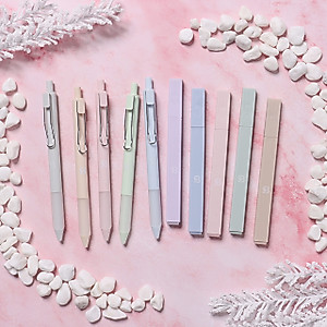 BLIEVE - Aesthetic Highlighters and Gel Pens With Soft Pastel Ink And Tip, No Bleed Dry Fast Easy to Hold, for Bible Journaling Planner Notes School Office Supplies, 10 Pack